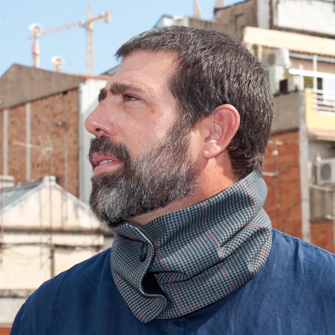 Men Scarf, Infinity Scarf, Chunky Scarf, Vintage Neck Warmer, Cowl for ...