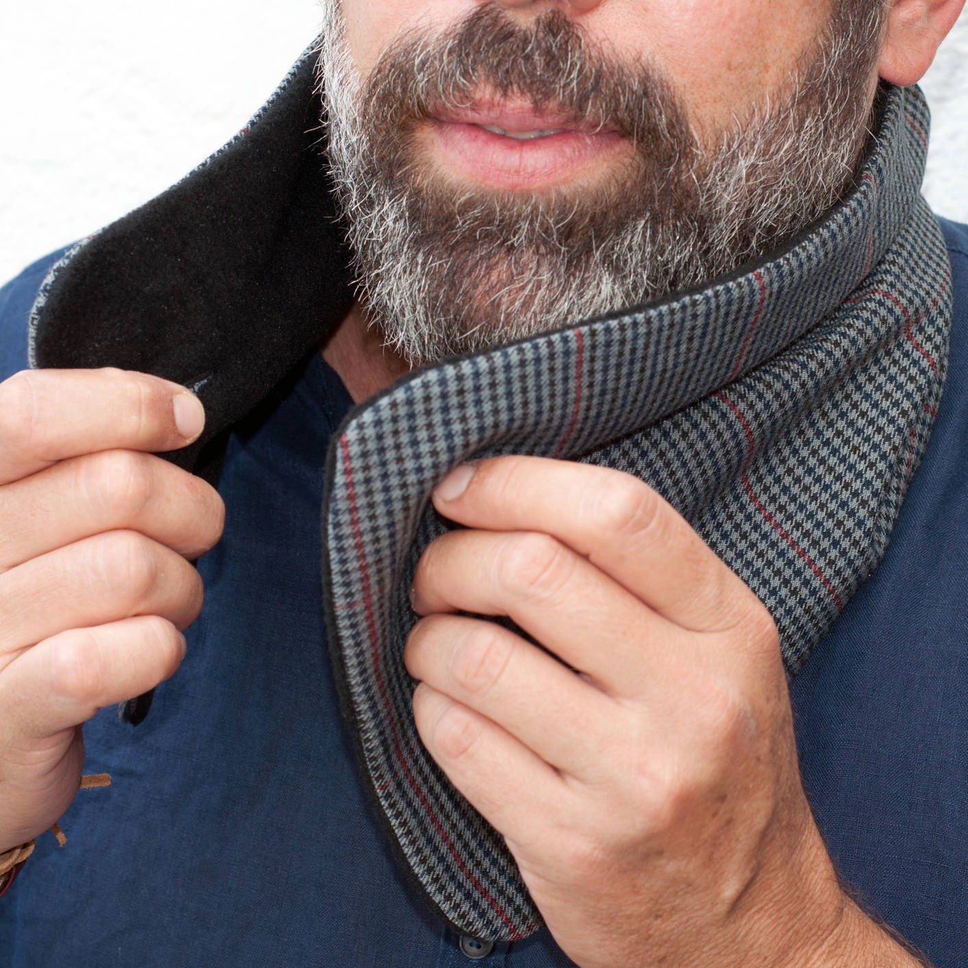 Men Scarf, Infinity Scarf, Chunky Scarf, Vintage Neck Warmer, Cowl for ...