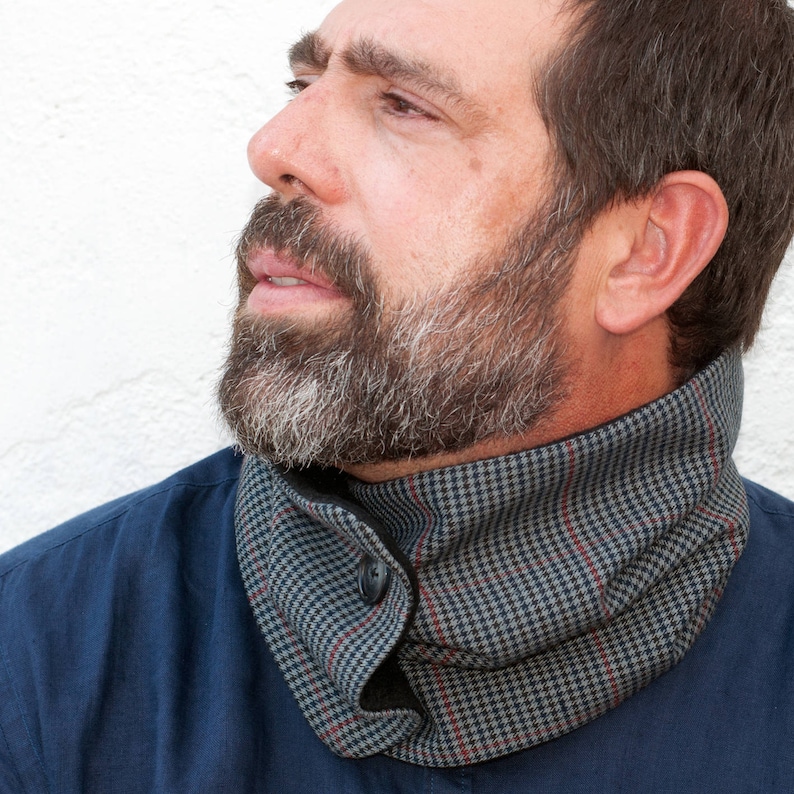 Men Scarf, Infinity Scarf, Chunky Scarf, Vintage Neck Warmer, Cowl for ...