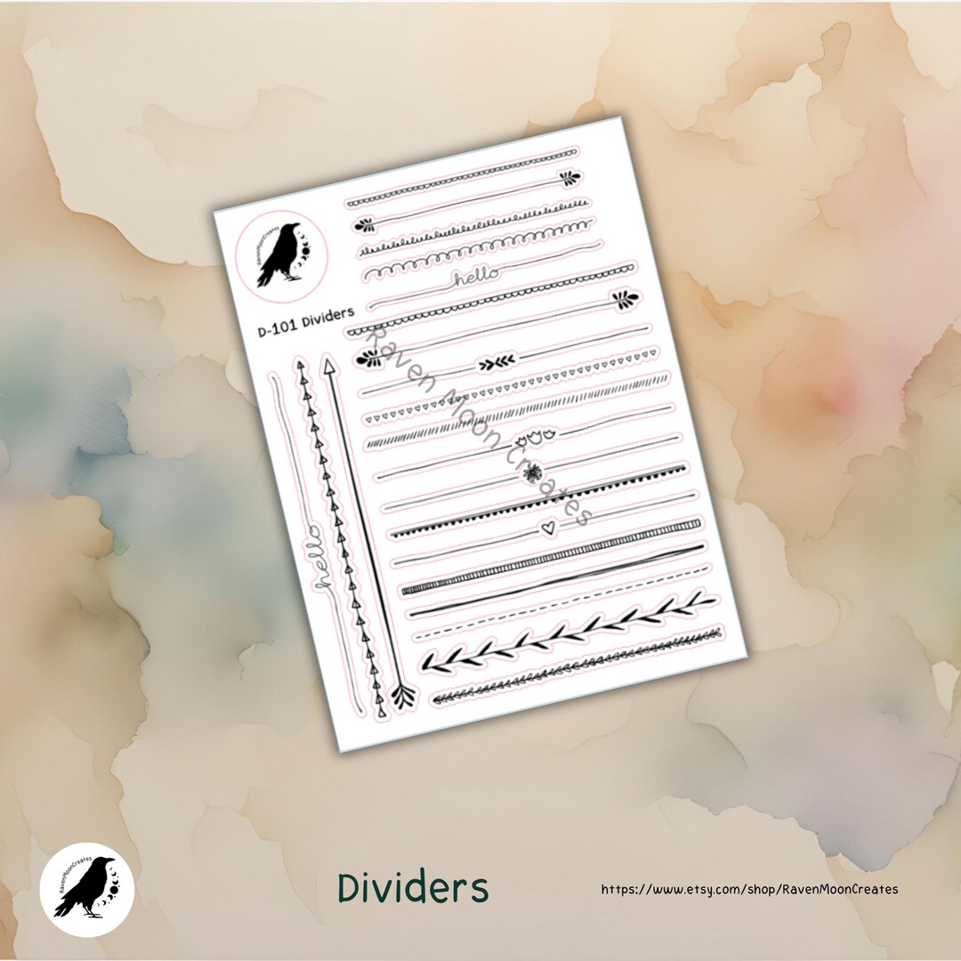 Divider Stickers for Planners and Journals | Stylish & Functional ...