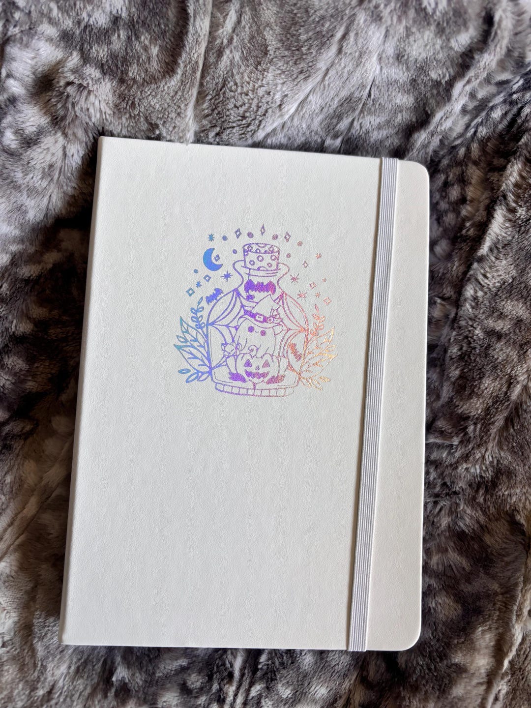 Holographic Ghost Notebook: Vegan Leather A5 Dot Grid Journal - Etsy