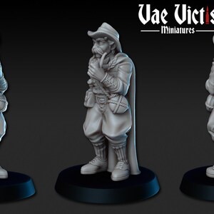 Old Explorer Male RPG Miniature 3D Resin Printed 28-32mm Tabletop ...
