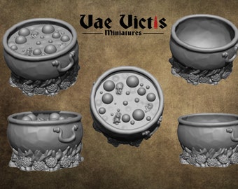 Witch's Cauldron Unpainted Miniature - Etsy