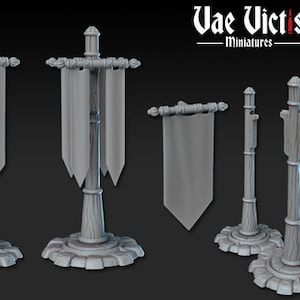 Banners King Furniture RPG Miniature 3D Printed 28mm Scatter Terrain ...