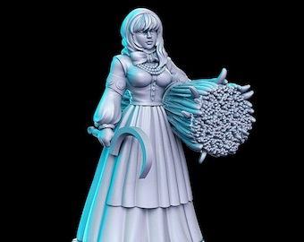 Fiora Flower Girl NPC Peasants and Trades D&D Resin 32mm / 28mm ...