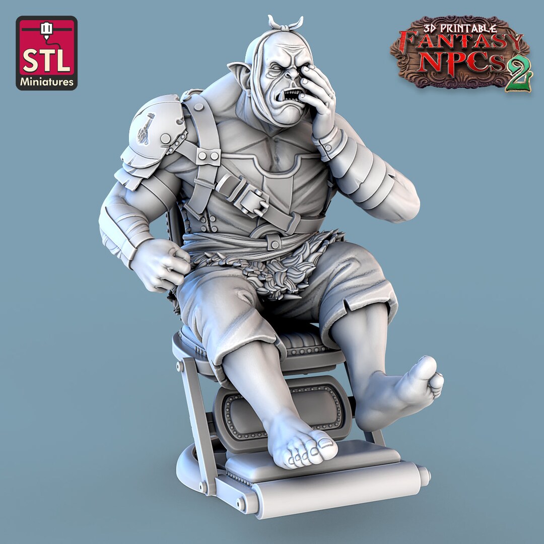 Dental Patient C Dnd Miniature 3D Resin Printed 32mm Tabletop Fantasy ...