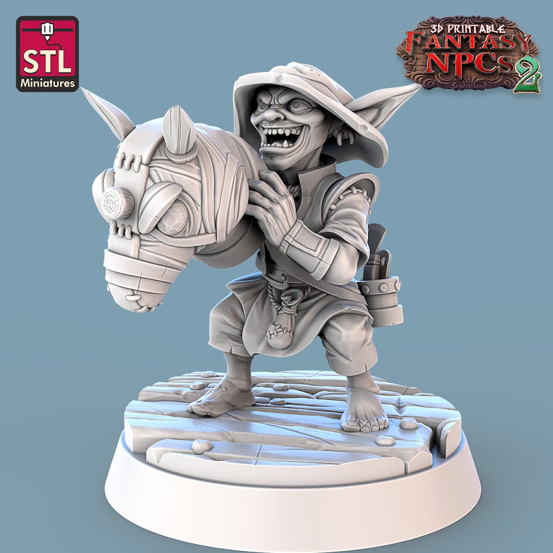 Taxidermist B NPC Dnd Miniature 3D Resin Printed 32mm Tabletop Fantasy ...