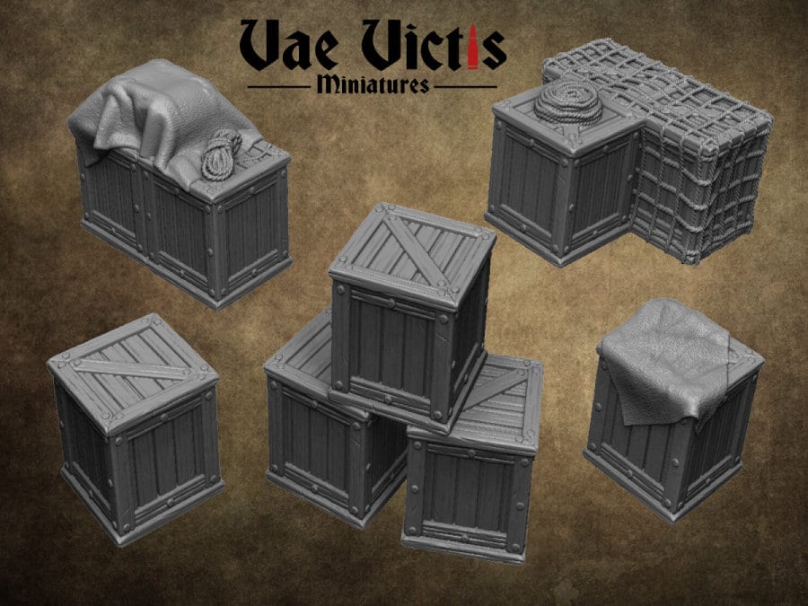 Crates RPG Miniature Furniture 3D Printed 28mm Scatter Terrain - Etsy