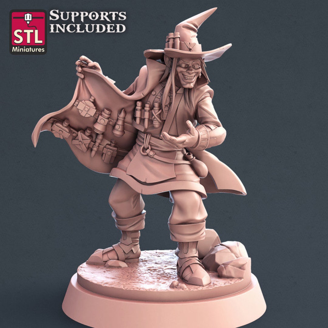 Potion Vendor Dnd Miniature 3D Resin Printed 32mm Tabletop Fantasy ...