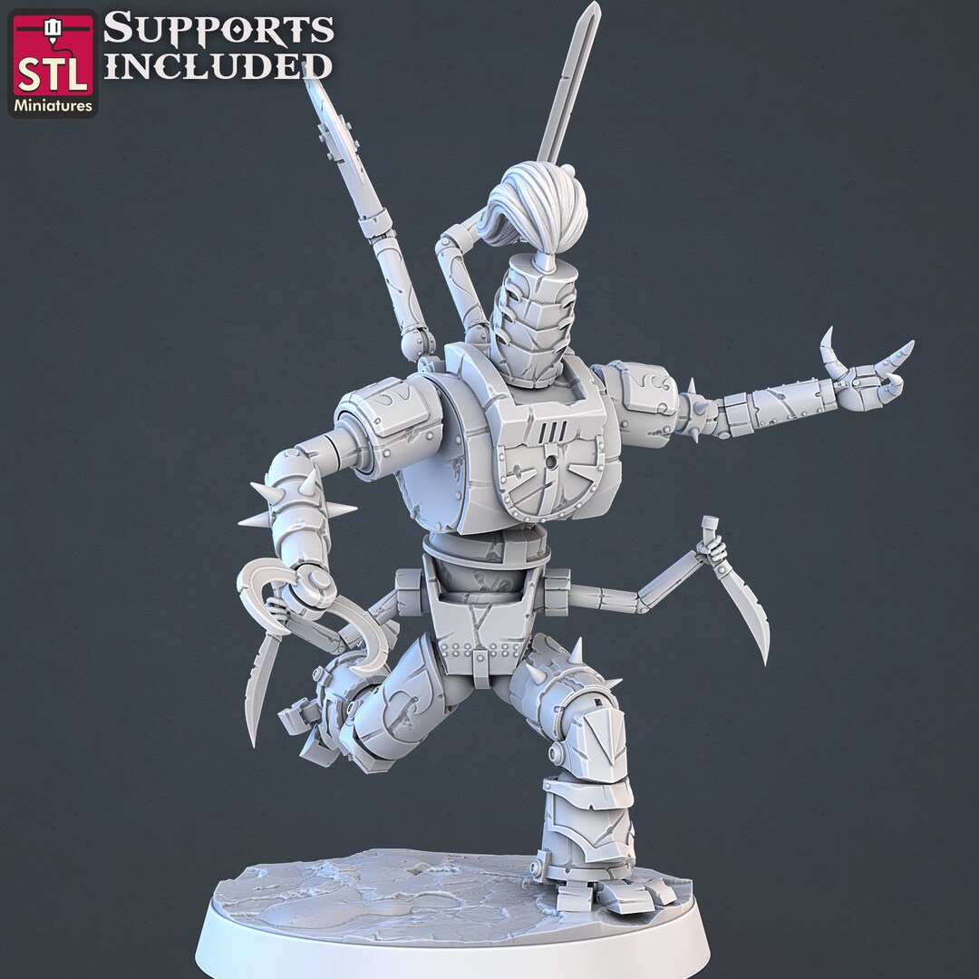 Medium Construct B NPC Dnd Miniature 3D Resin Printed 32mm Tabletop ...