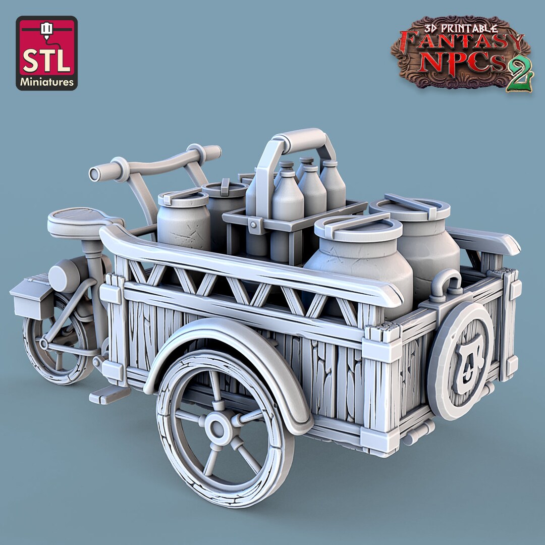 Milkman Cart Dungeons and Dragons, Pathfinder, Tabletop Gaming 28mm ...