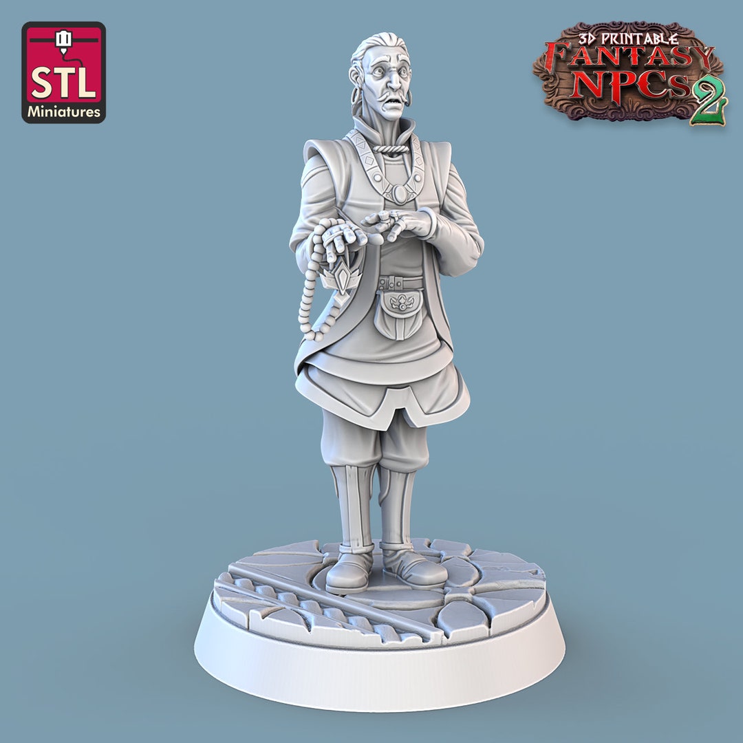 Jewelery Seller Vendor Merchant B Dnd Miniature 3D Resin Printed 32mm ...