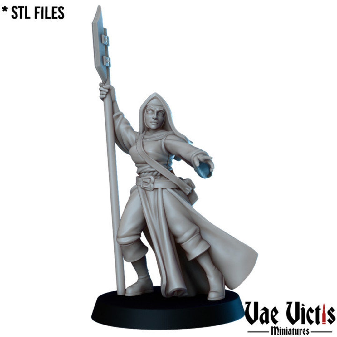 Plague Nun Female RPG Miniature 3D Resin Printed 28-32mm Tabletop ...