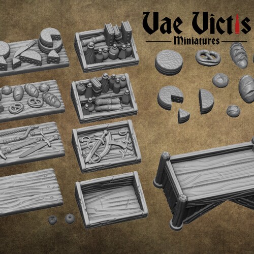 Merchant Props Goods RPG Miniature Furniture 3D Printed 28mm - Etsy