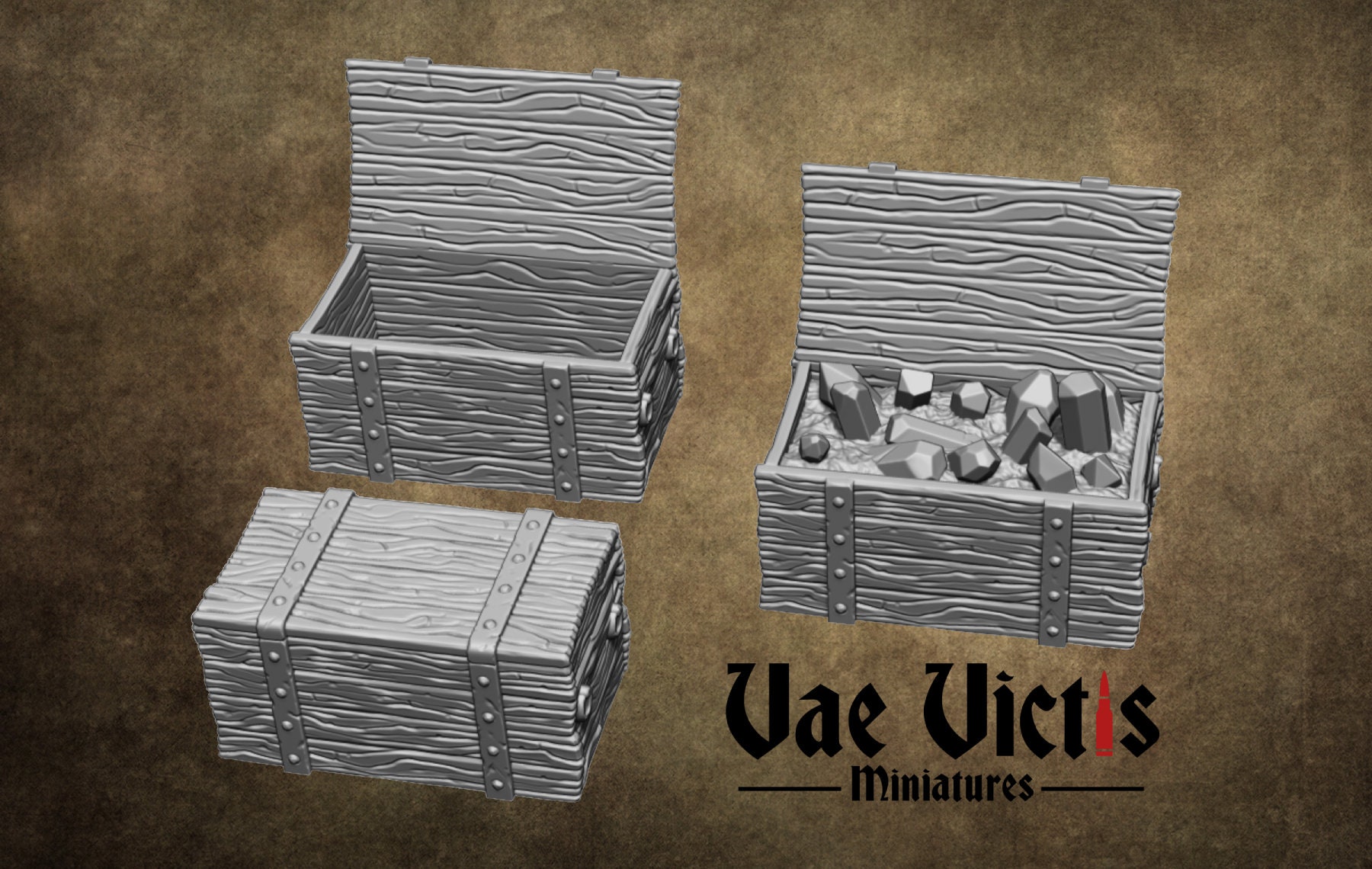 Crates mine big RPG miniature 3D Printed 28mm Scatter Terrain | Etsy