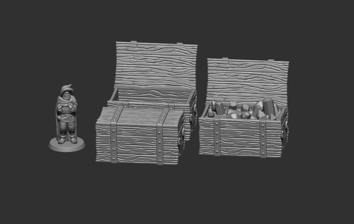 Crates mine big RPG miniature 3D Printed 28mm Scatter Terrain | Etsy