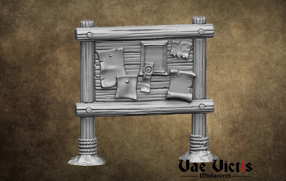 Quest Board RPG Miniature Furniture for Tabletop Gaming | Etsy