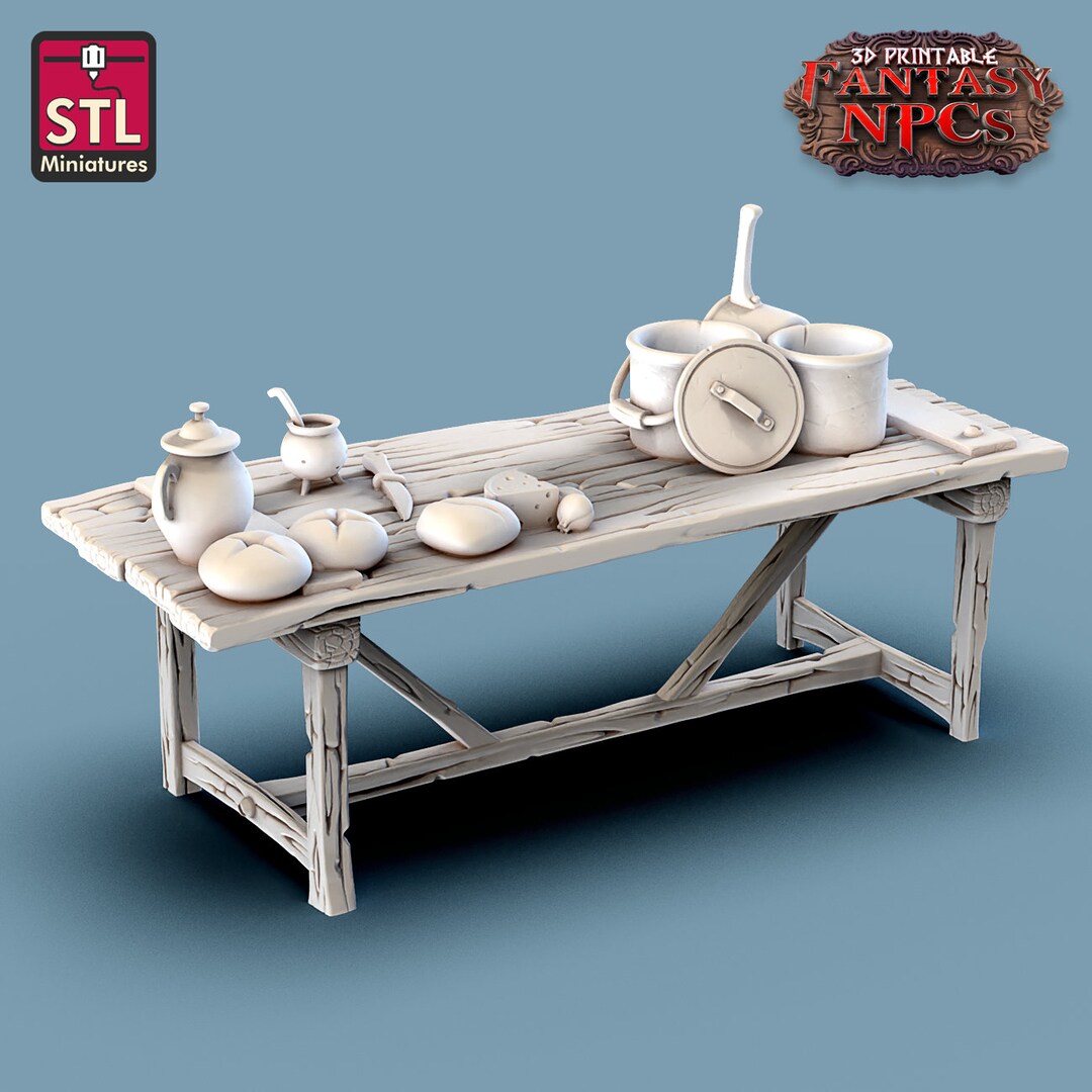 Food Table Kitchen Dungeons and Dragons, Pathfinder, Tabletop Gaming ...