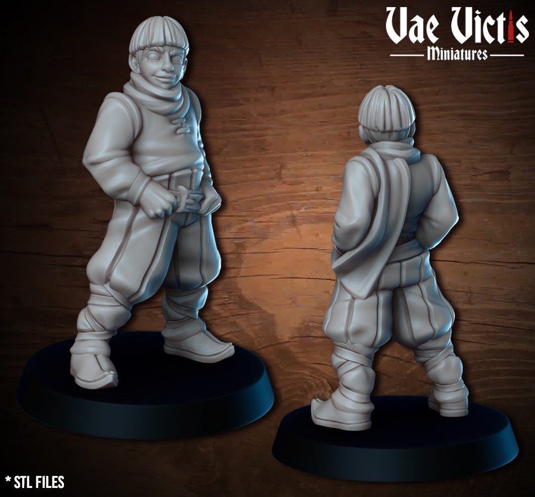 Townfolk Child RPG Miniature 3D Resin Printed 28-32mm Tabletop - Etsy