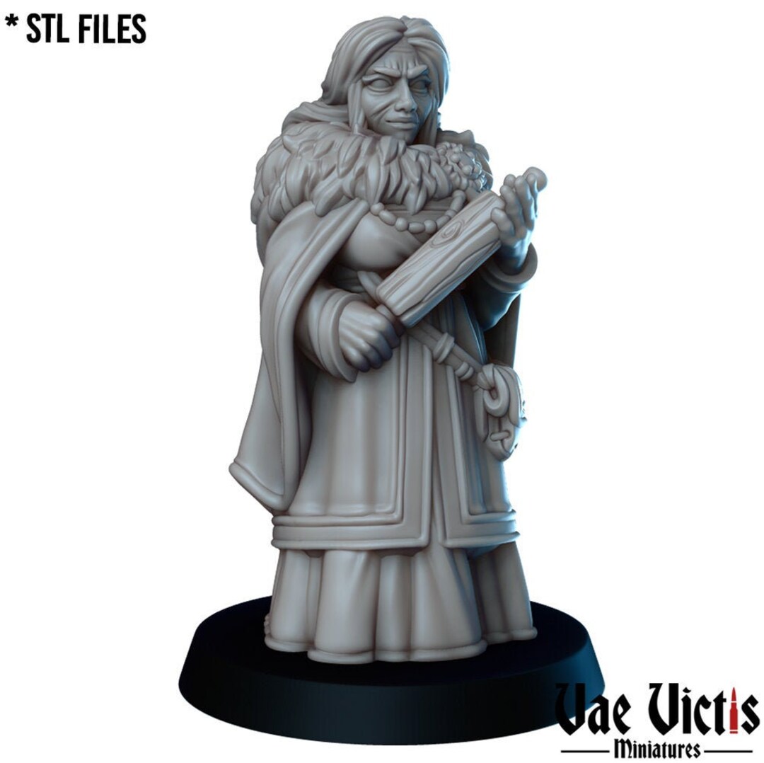 Grandma Female RPG Miniature 3D Resin Printed 28-32mm Tabletop Fantasy ...
