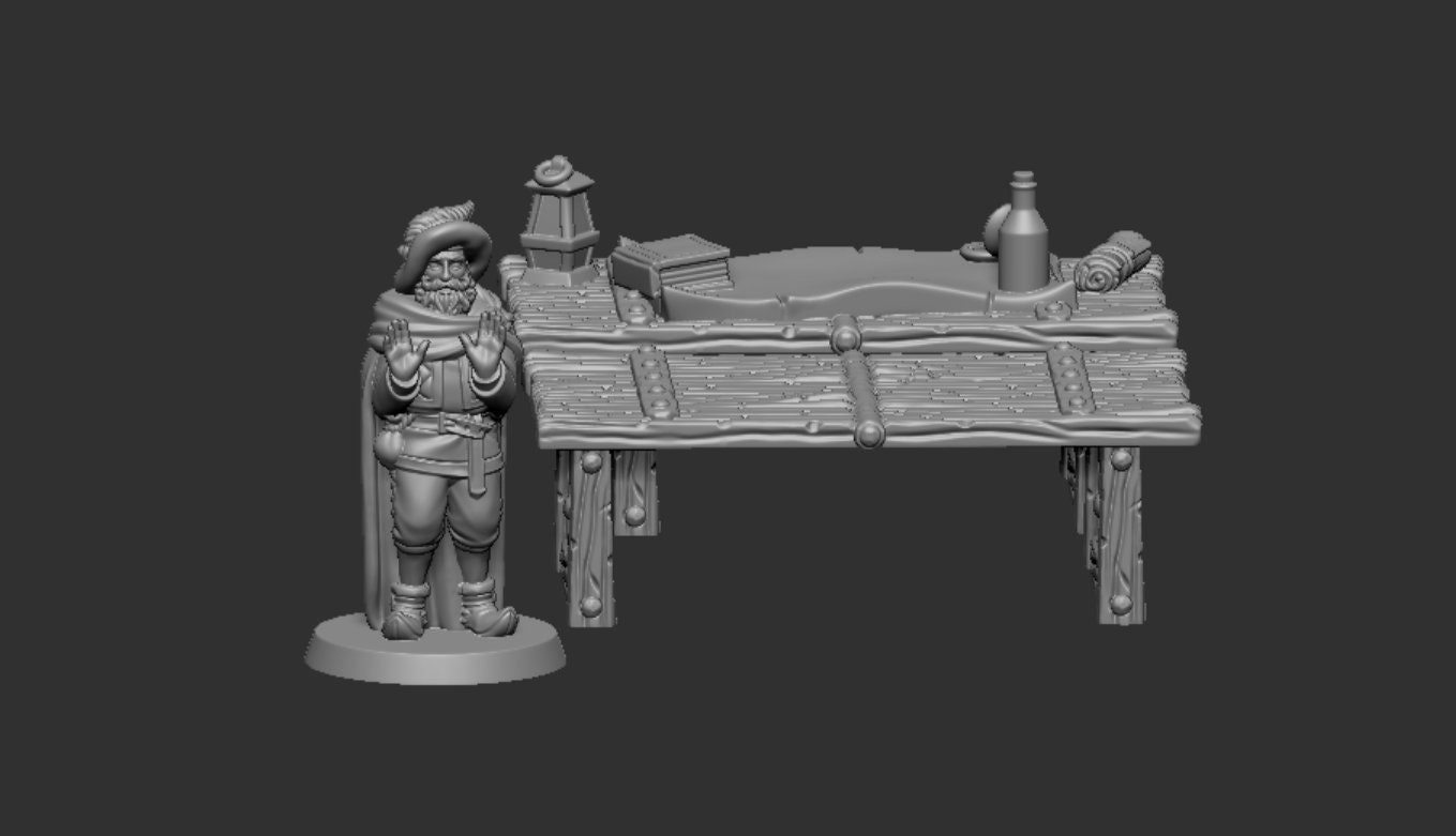 Cartographers Table RPG Miniature Furniture 3D Printed 28mm | Etsy