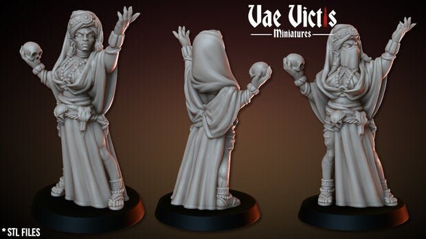 Shaman RPG Miniature 3D Resin Printed 28-32mm Tabletop Fantasy - Etsy