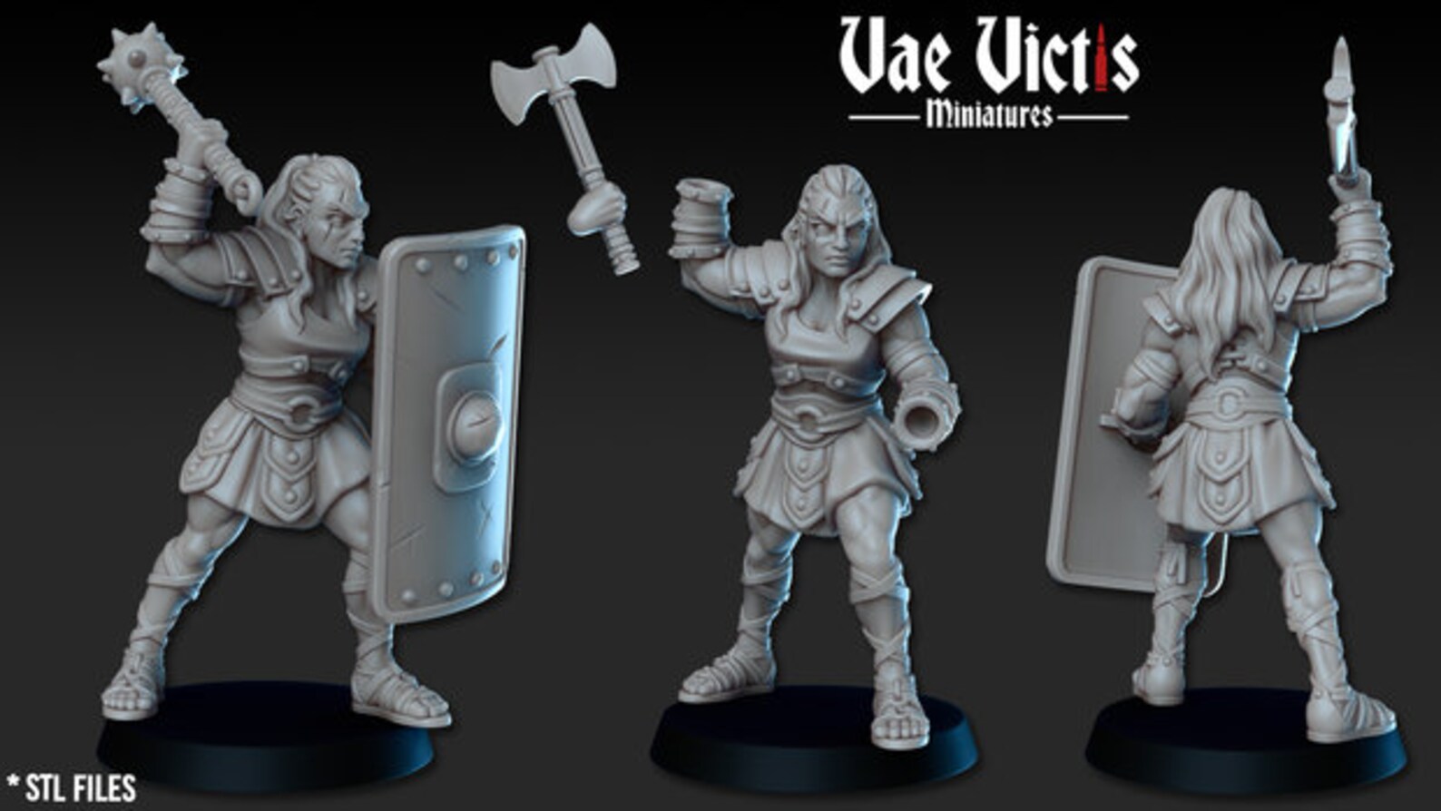 Goliath Gladiator Male RPG Miniature 3D Resin Printed 28-32mm - Etsy