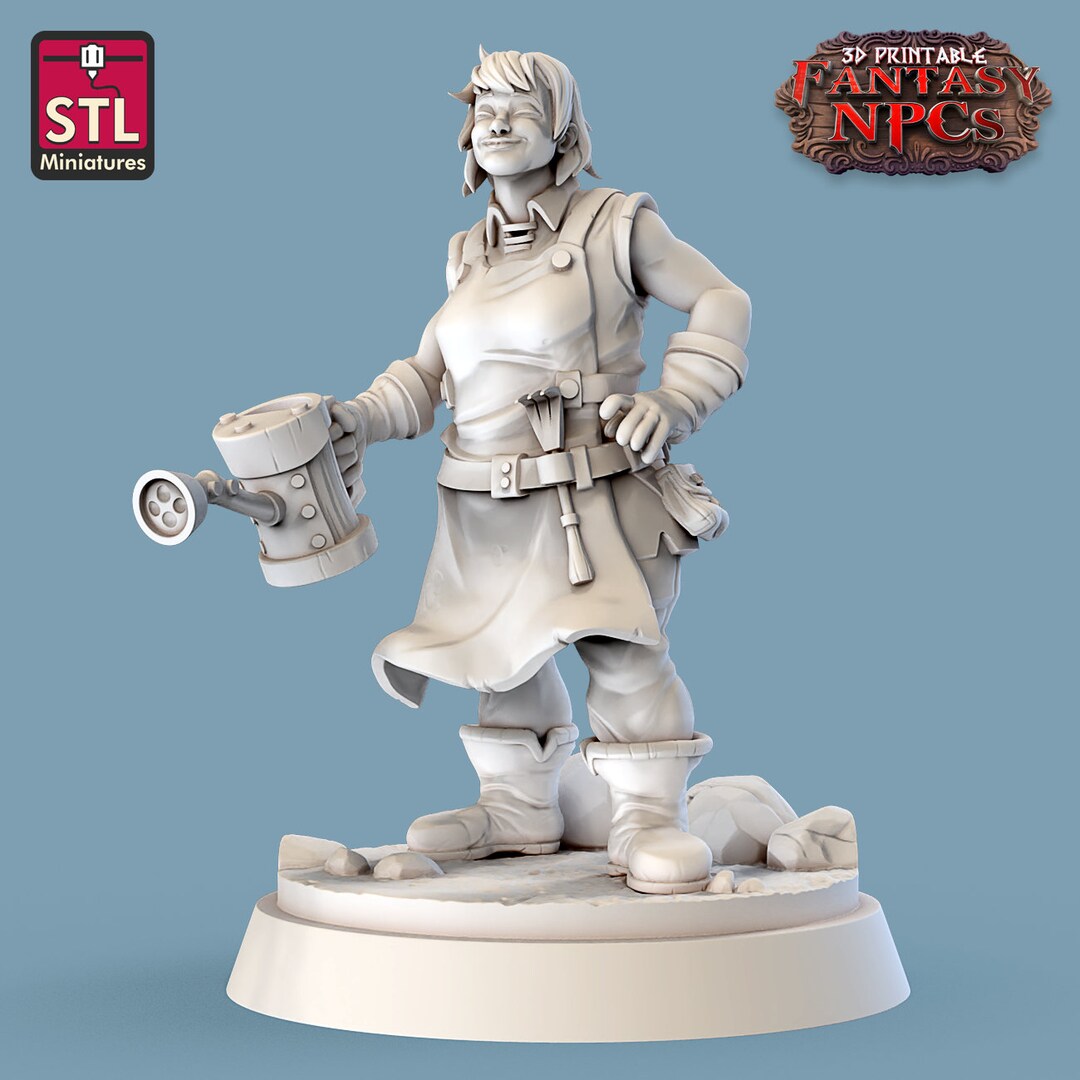 Gardener Dnd Miniature 3D Resin Printed 32mm Tabletop Fantasy Gaming D ...
