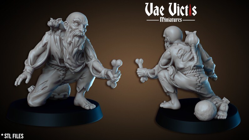 Old Prisoner Prison RPG Miniature 3D Resin Printed 28-32mm - Etsy