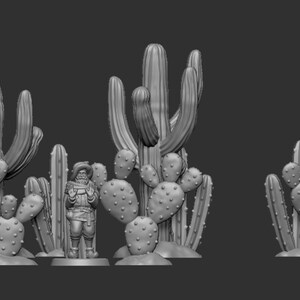 Cactus RPG Miniature Furniture 3D Printed 28mm Scatter Terrain Tabletop ...