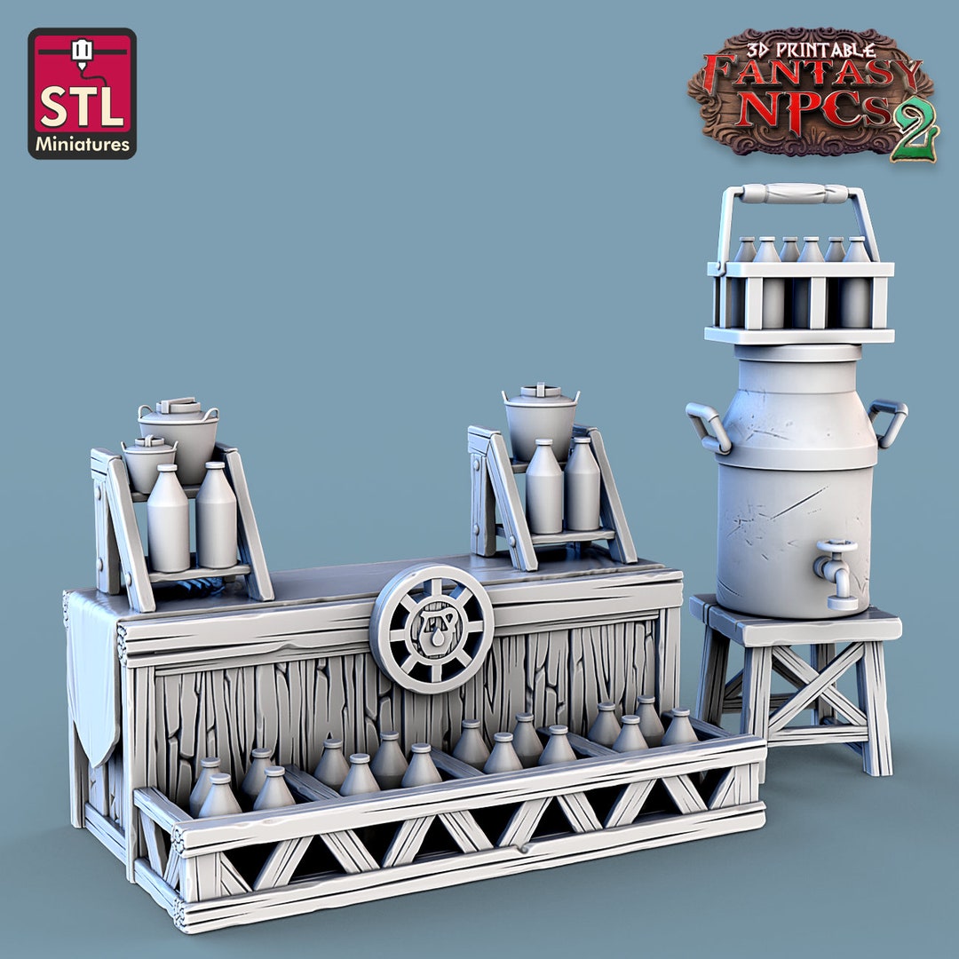 Milkman Stand Dungeons and Dragons, Pathfinder, Tabletop Gaming 28mm ...