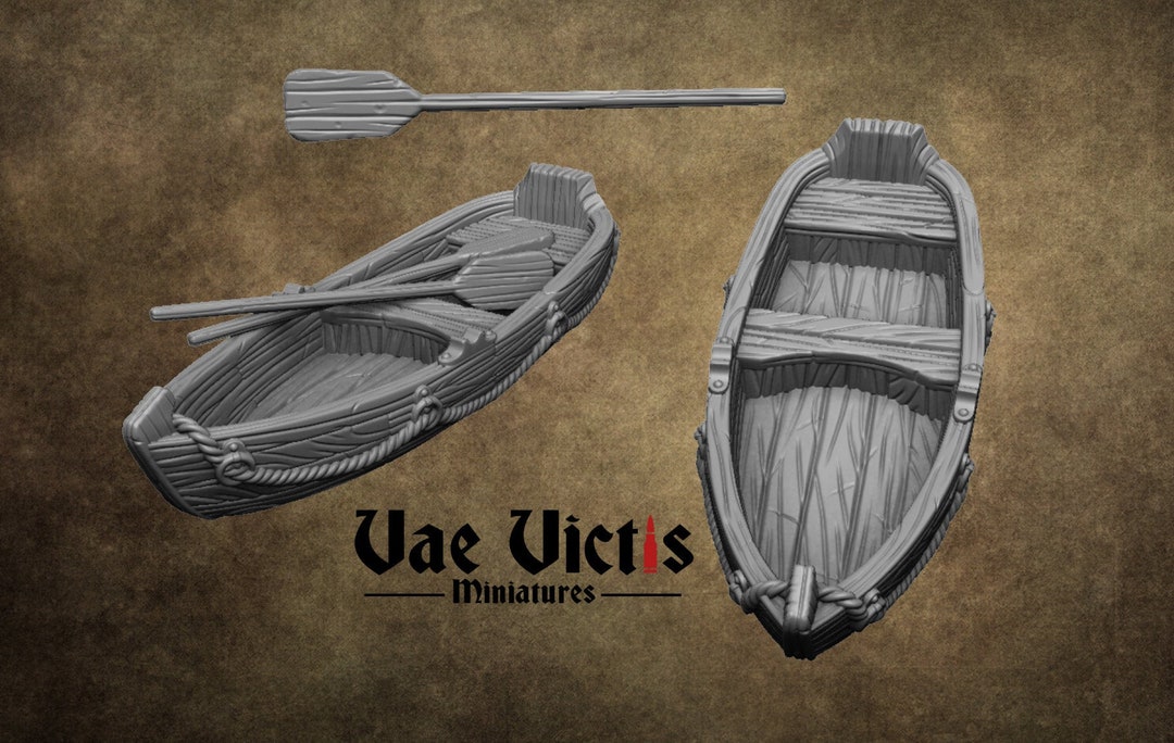 Small Boat RPG Miniature Furniture 3D Printed 28mm Scatter Terrain ...