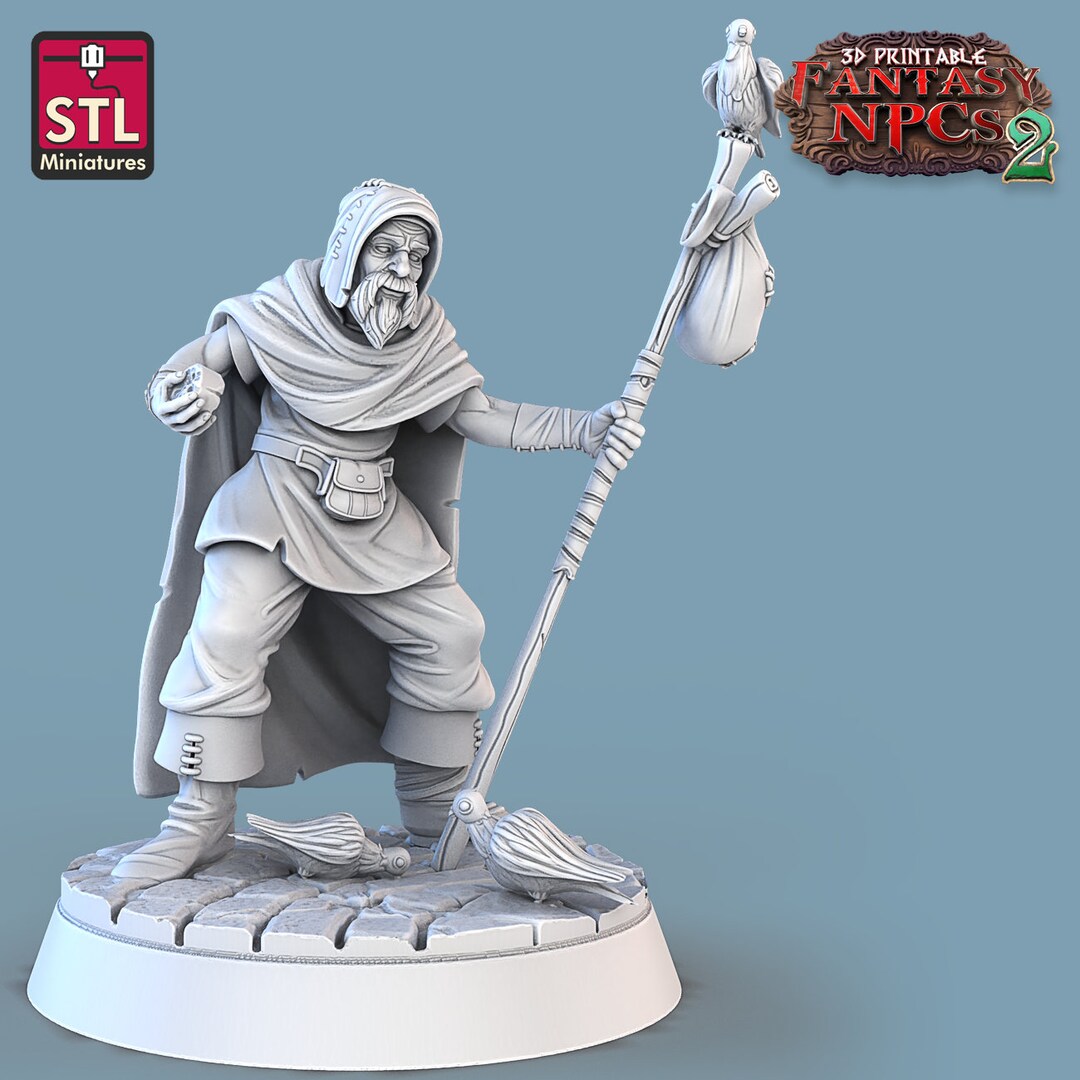 Townsfolk I NPC Dnd Miniature 3D Resin Printed 32mm Tabletop Fantasy ...