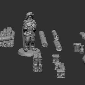 Merchant Props Goods RPG Miniature Furniture 3D Printed 28mm Scatter ...