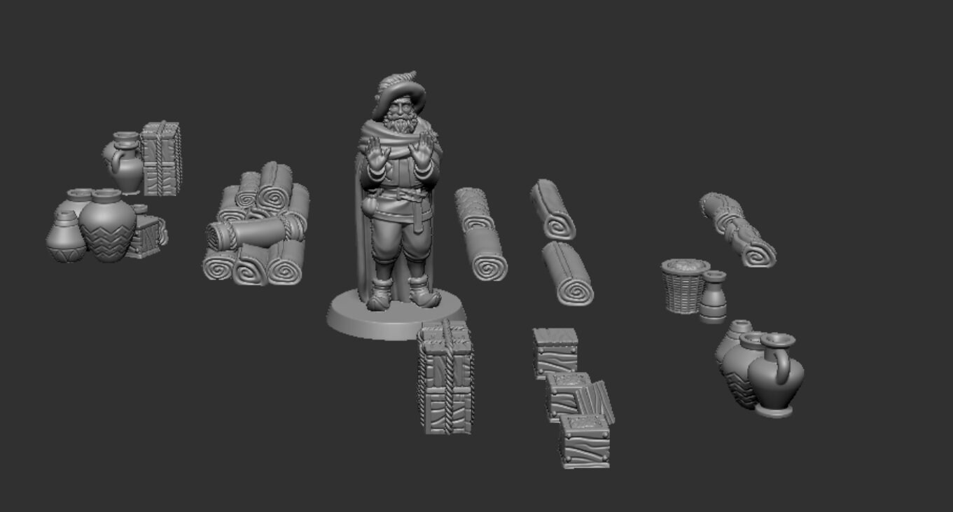 Merchant Props Goods RPG Miniature Furniture 3D Printed 28mm - Etsy