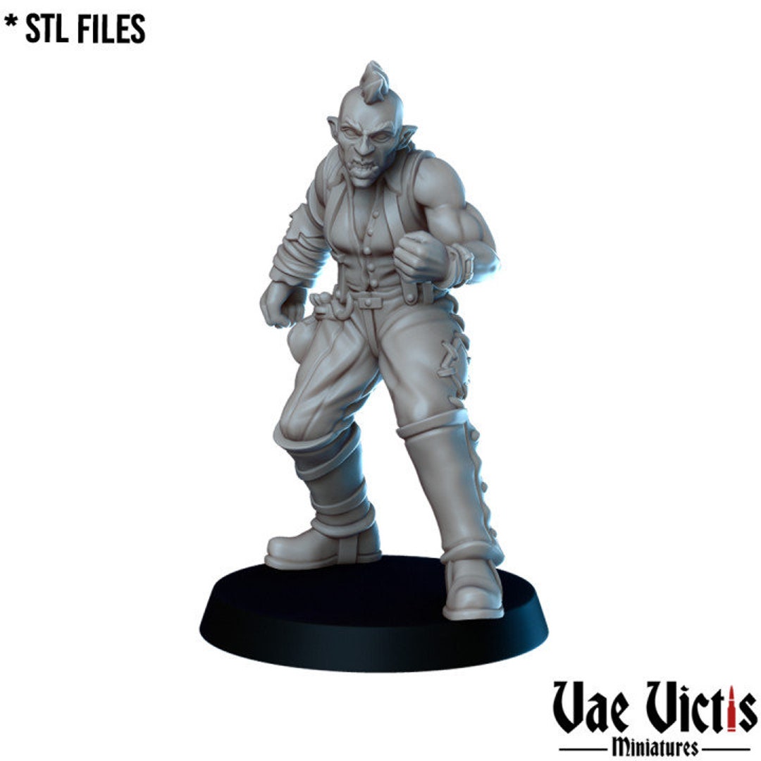 Orc Brawler RPG Miniature 3D Resin Printed 28-32mm Tabletop - Etsy