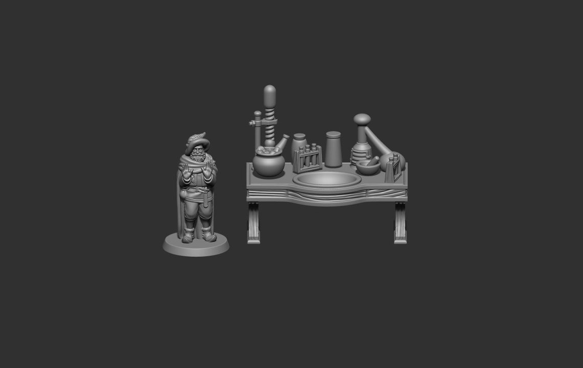 Alchemy Table Magic RPG Miniature 3D Printed 28mm Scatter - Etsy