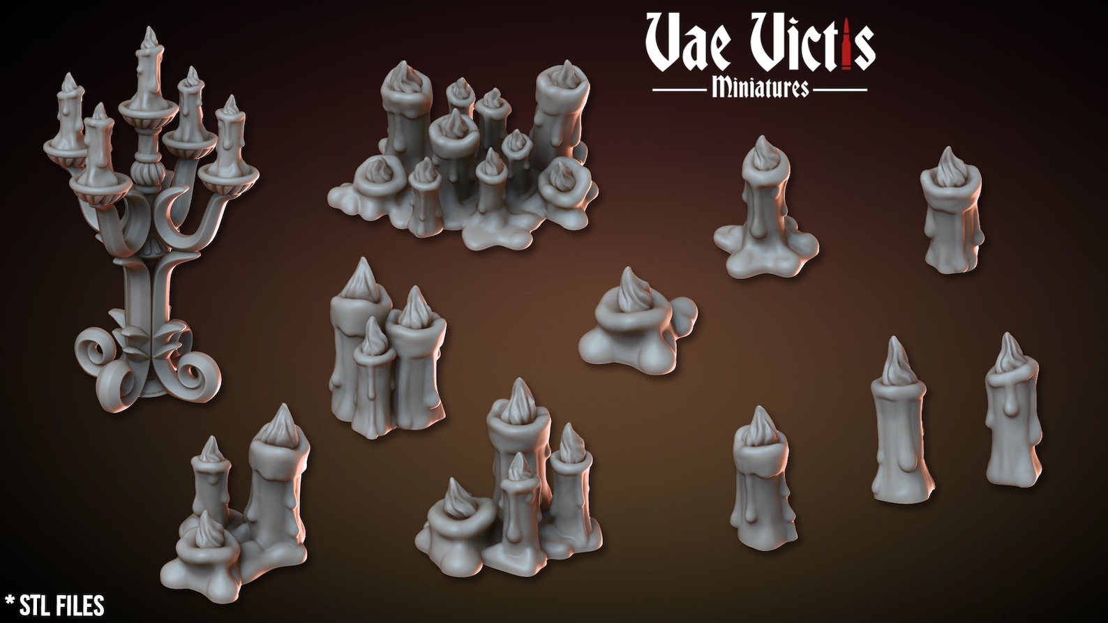 Candles RPG Miniature Furniture 3D Printed 28mm Scatter - Etsy