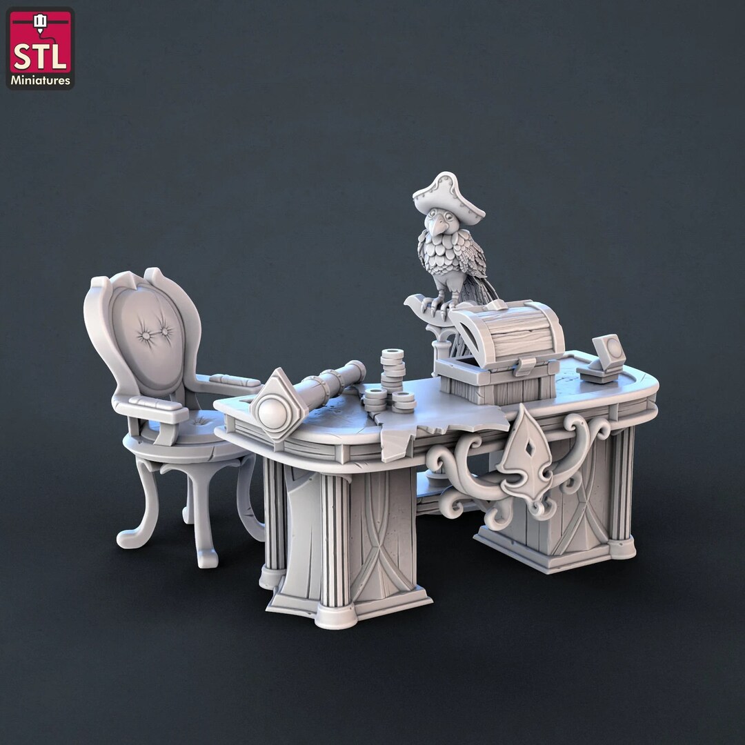 Pirate Captain S Desk Dungeons and Dragons, Pathfinder, Tabletop Gaming ...