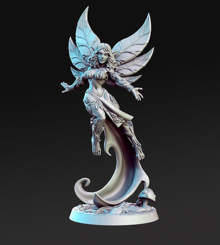 Myrilla Fairy Sprite Miniature, 28-32mm Resin Printed RPG Tabletop ...