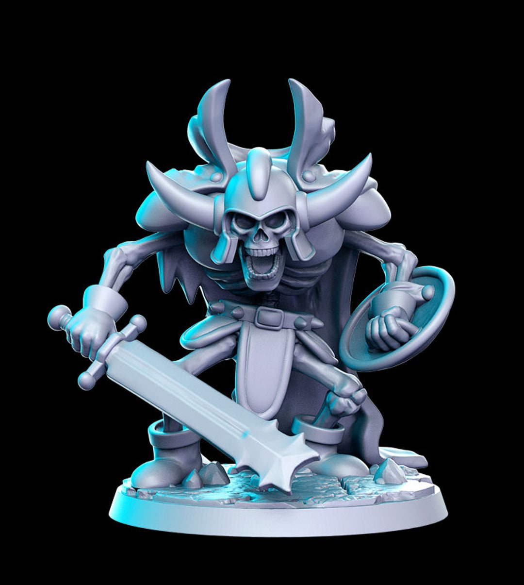 Skeleton Undead Anime Monster Mini D&D Resin 32mm 28mm Miniature ...