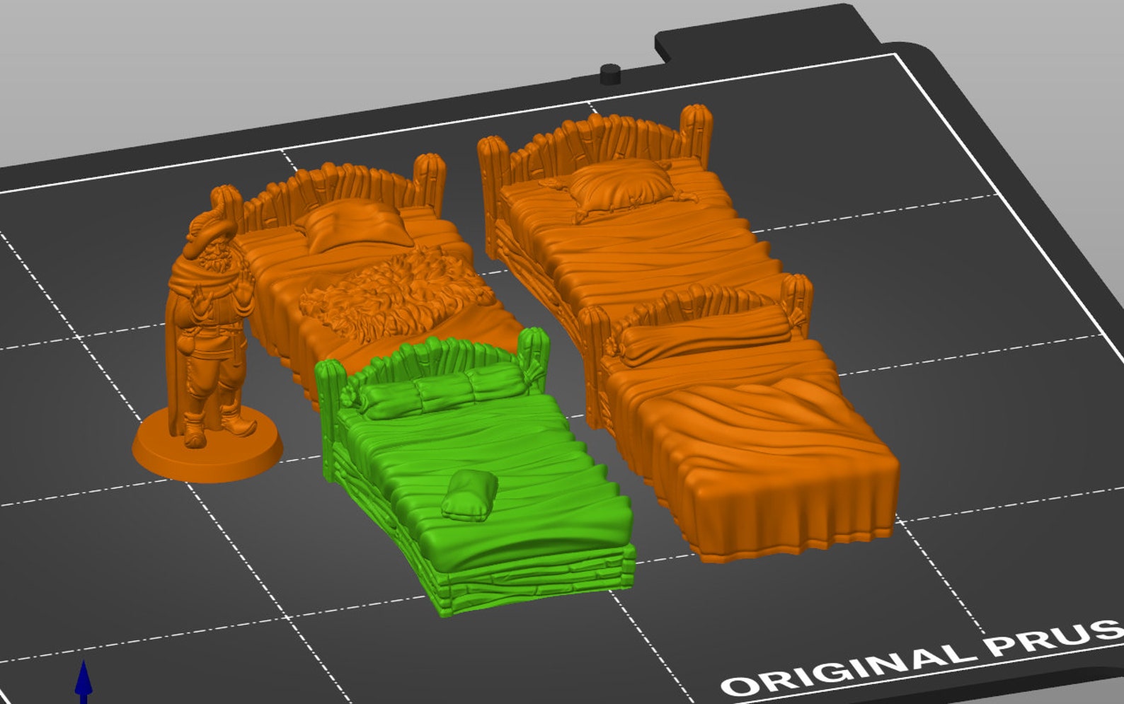 Beds RPG Miniature Furniture 3D Printed 28mm Scatter Terrain Tabletop ...
