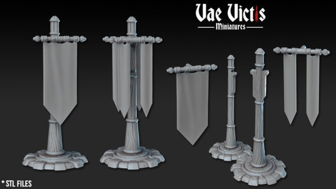 Banners King Furniture RPG Miniature 3D Printed 28mm Scatter Terrain ...