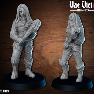 Human Bandit Woman RPG Miniature 3D Resin Printed 28-32mm - Etsy