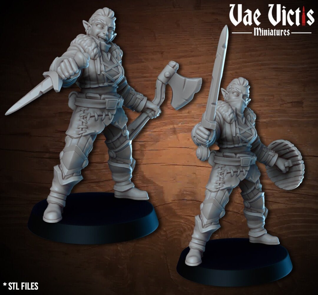 Elf Bandit RPG Miniature 3D Resin Printed 28-32mm Tabletop Fantasy ...