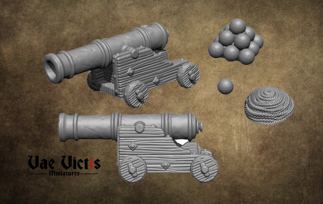 Cannon RPG Miniature Furniture for Tabletop Gaming (dnd/pathfinder ...