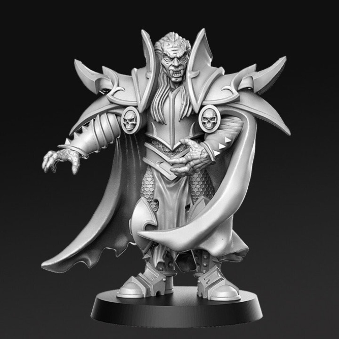 Vampire Vonlebruck Male Dnd Miniature Resin Printed 28-32mm Miniature ...
