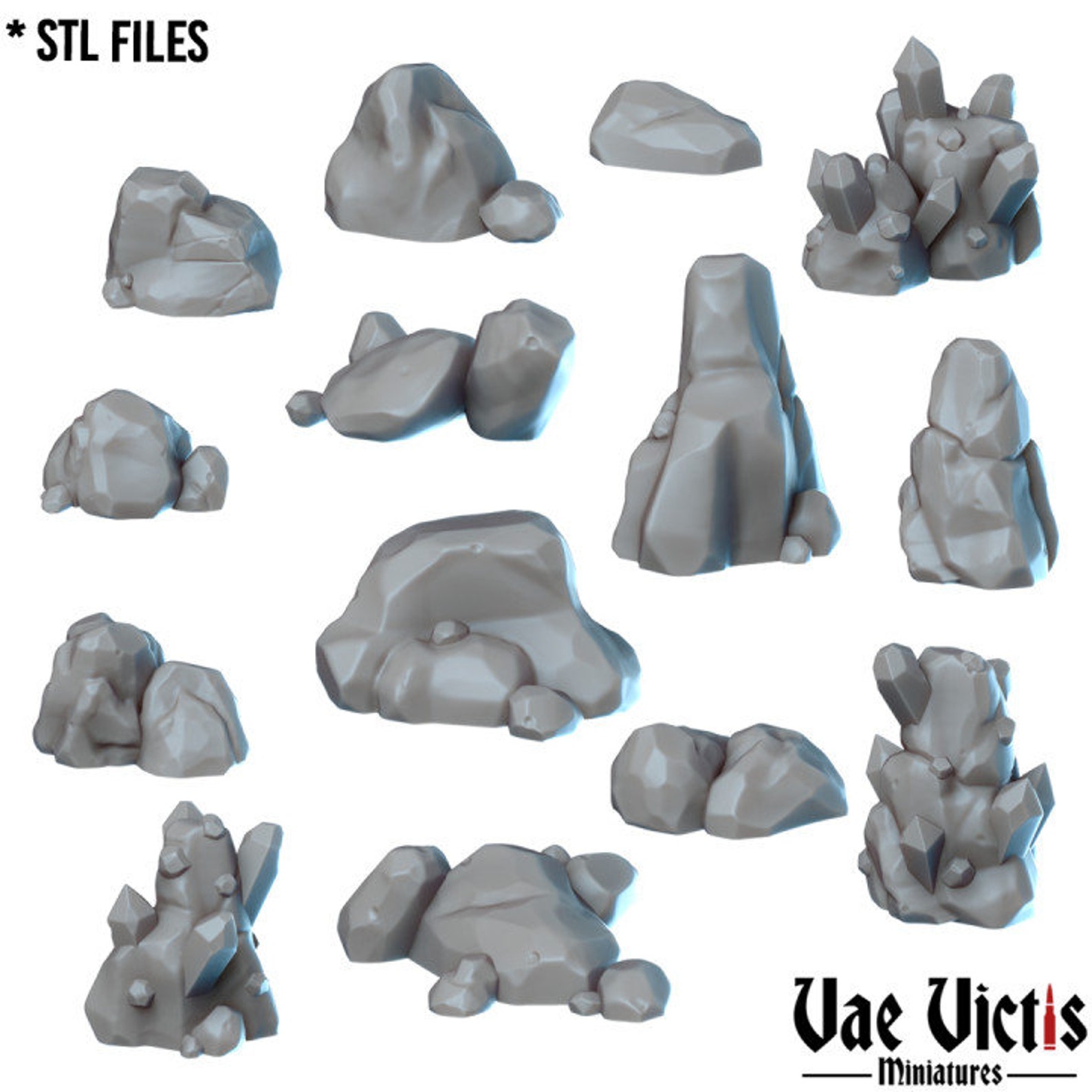 Rocks Mine RPG Miniature 3D Printed 28mm Scatter Terrain - Etsy