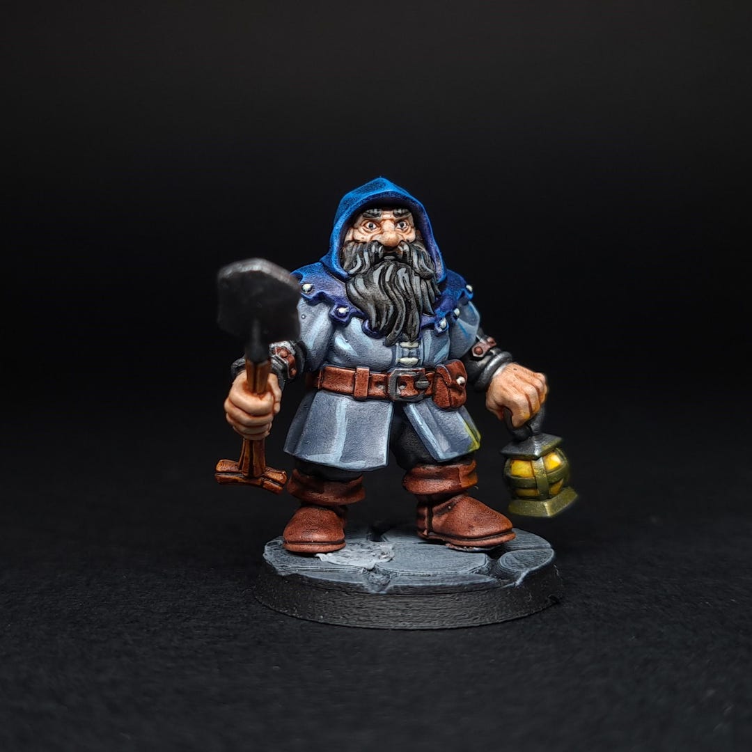 Hill Dwarf Miniature 6: Dwarves Mines Warrior NPC for Dungeons and ...