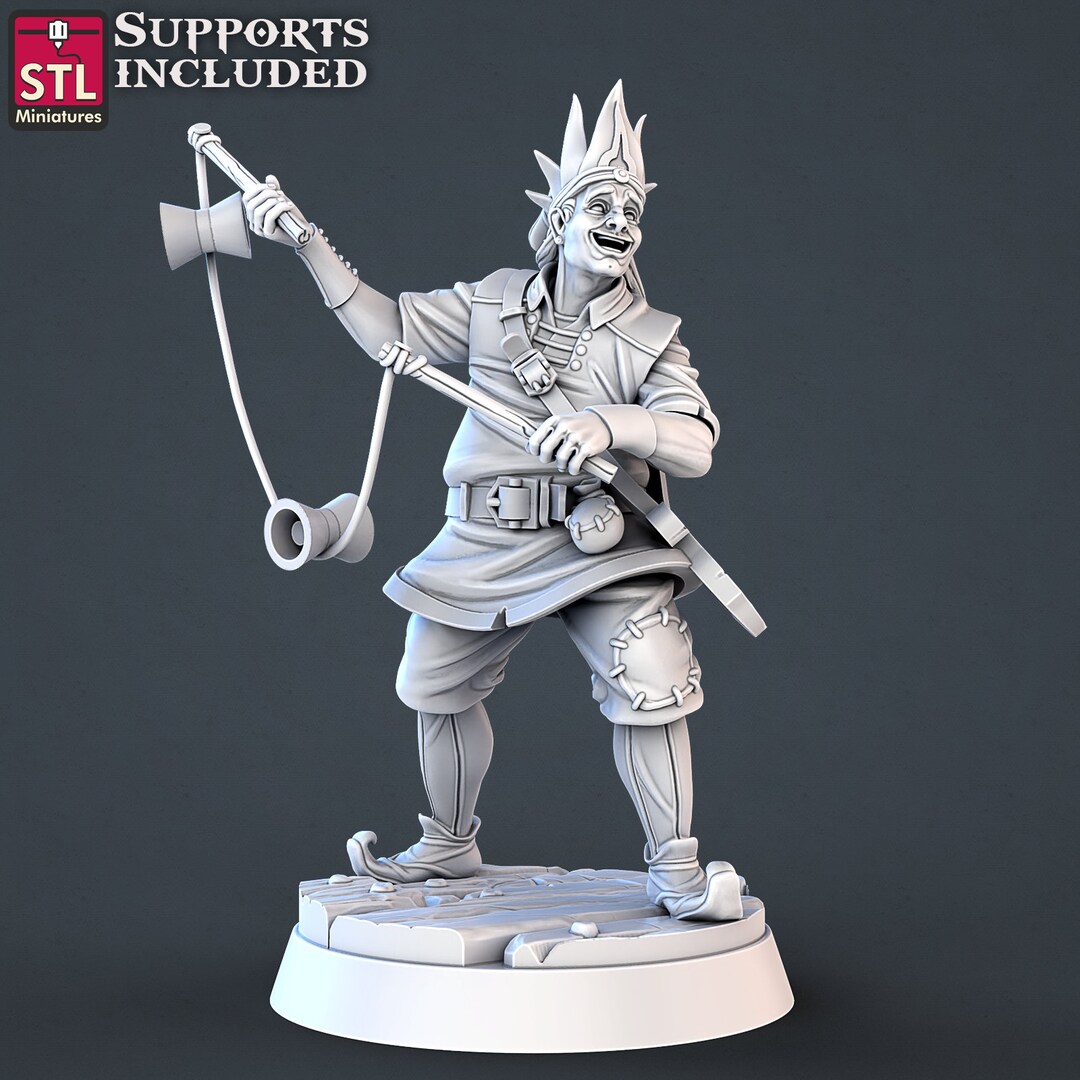 Street Performer B NPC Dnd Miniature 3D Resin Printed 32mm Tabletop ...